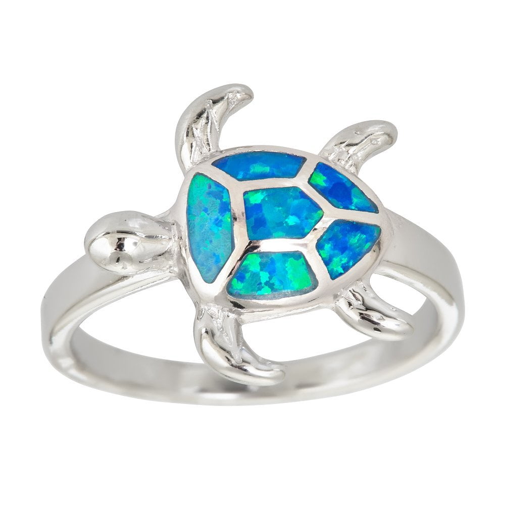 DECADENCE Sterling Silver Rhodium Polished Created Opal Rings for Women ... DECADENCE Sterling Silver Rhodium Polished Created Opal Rings for Women ...
