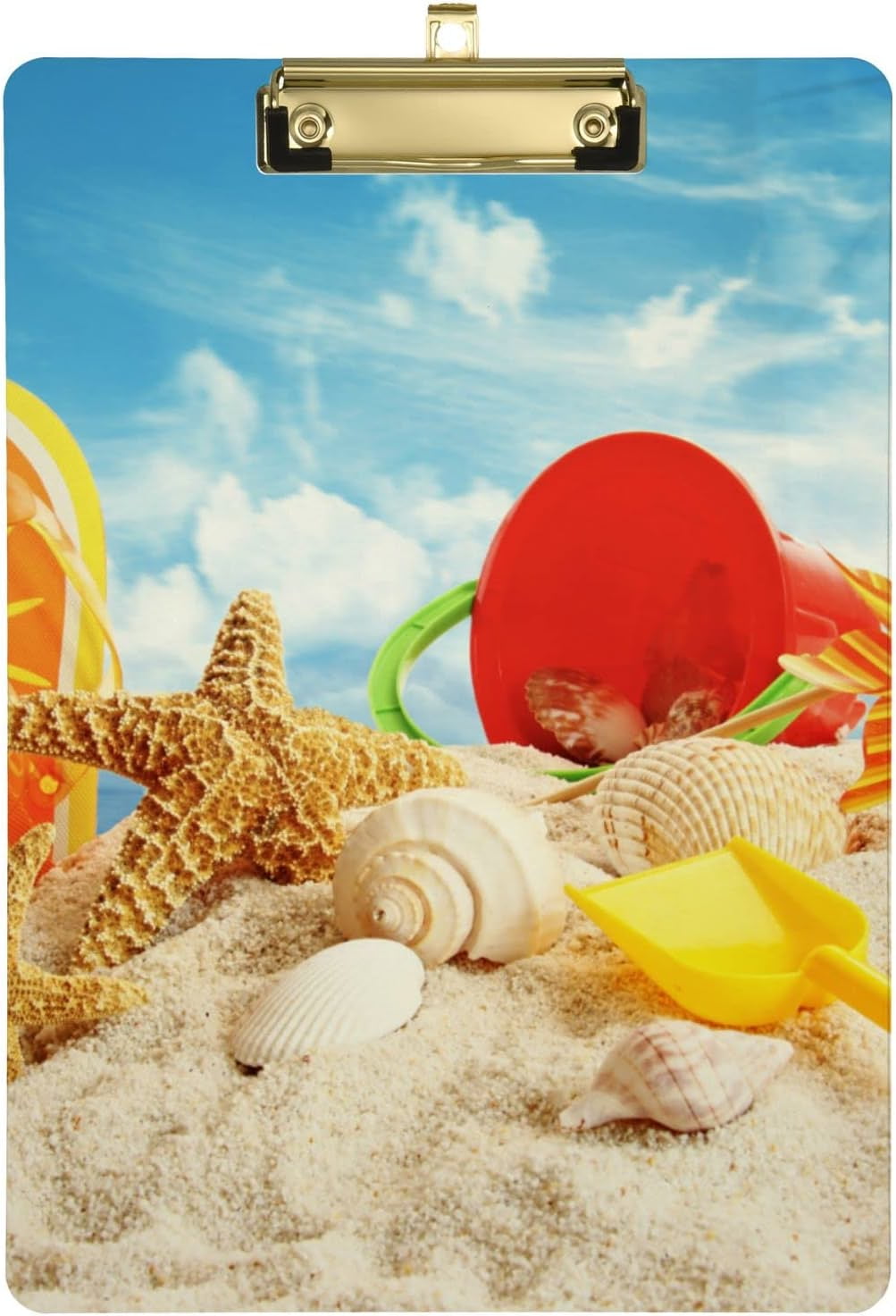 ZHANZZK Sea Shell Starfish Clipboard Hardboard Wood Nursing Clip Board ...