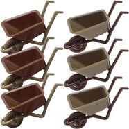 INSTAKA Dolls House Wheelbarrows Prop Mini Vintage Barrow Metal ...