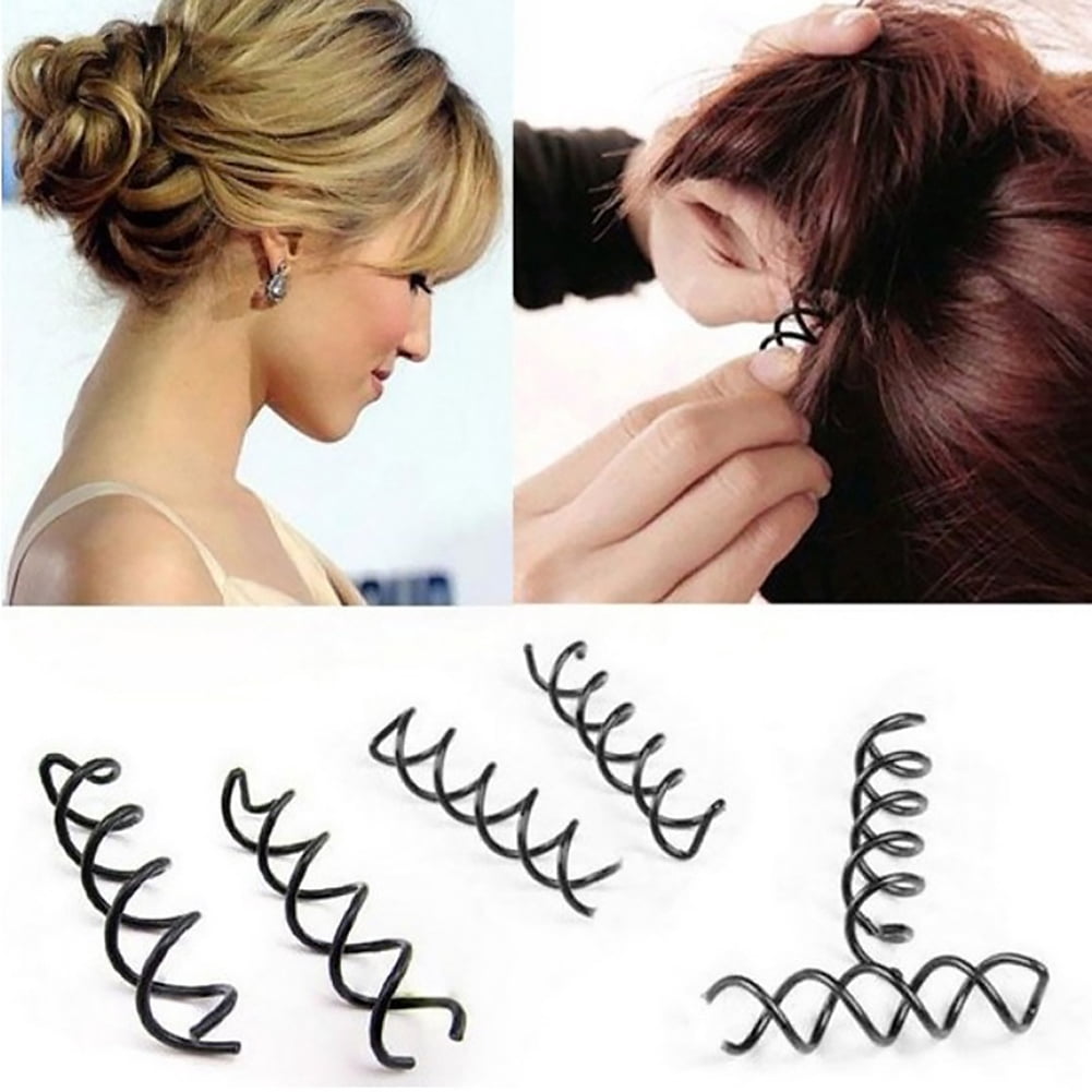 Bluelans 12Pcs Metal Spiral Spin Screw Pin Clip Hairpin Lady Twist Hair ...