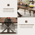 Blotout 71" Modern Farmhouse Dining Table for 6-8 Person, Rectangular ...
