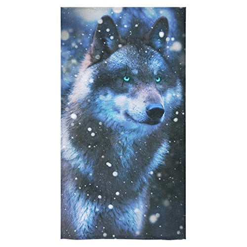 ZKGK Wolf Bath Towels Beach Bathroom Body Shower Towel 30"x56"(One side ...