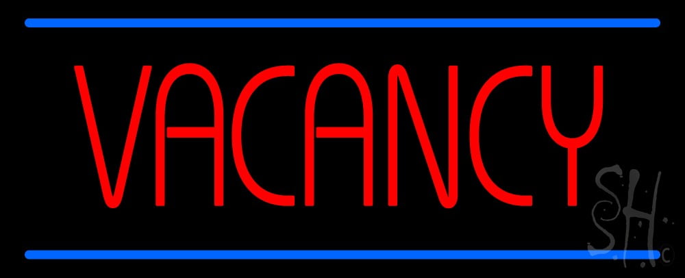Vacancy LED Neon Sign 10 x 24 - inches, Black Square Cut Acrylic ...