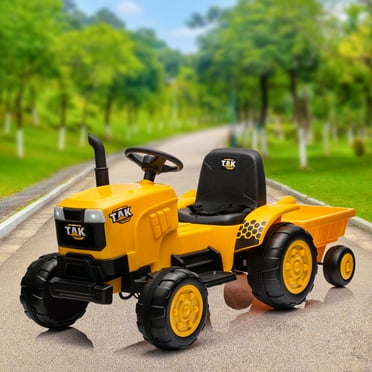 OLAKIDS 12V Kids Ride on Tractor, Battery Powered Motorized Electric ...