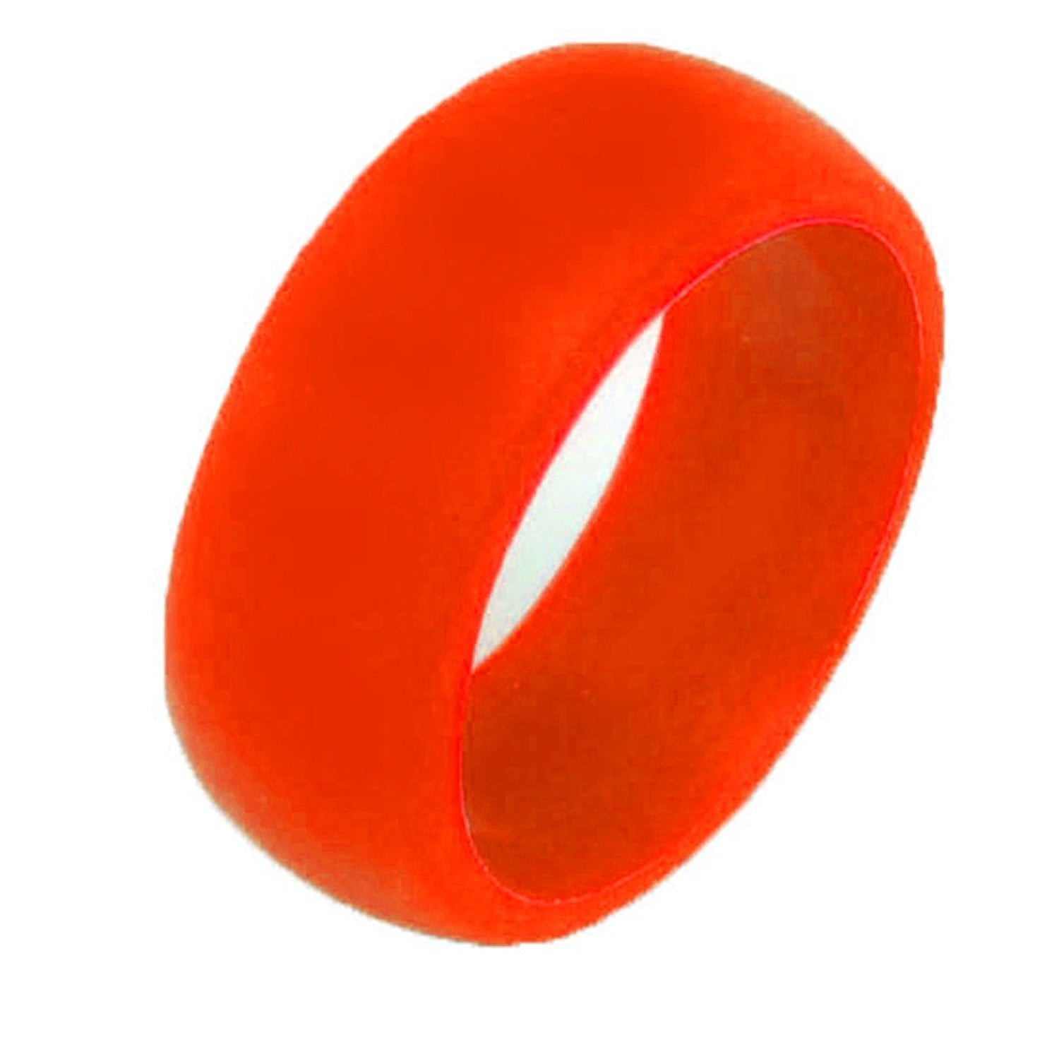 FSR - FLEXIBLE SILICON RINGS - 8MM Men or Ladies Flexible RED Silicon ...