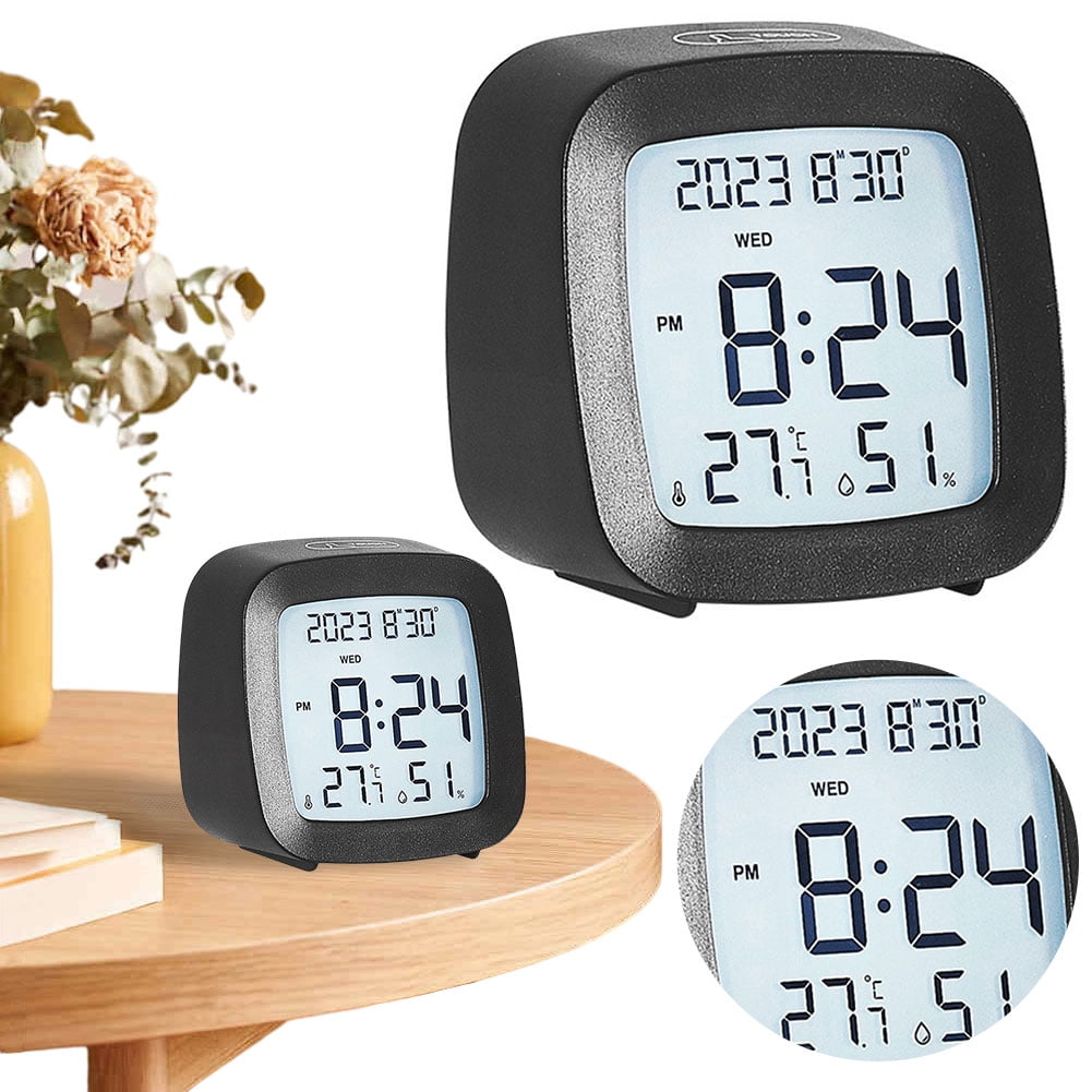 Reloj Multifuncional Temperatura Y Humedad Reloj LCD Compacto ...