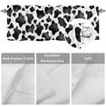 Farm Cow Print Valances for Windows Country Black and White Cowhide ...