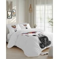 4 Piece Duvet Cover Set Twin, Abstract Panda Soft Breathable Bedding ...