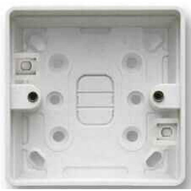 MK - 1 Gang White PVC Surface Back Box, 1x Round Push-Out - Walmart.com MK - 1 Gang White PVC Surface Back Box, 1x Round Push-Out - Walmart.com