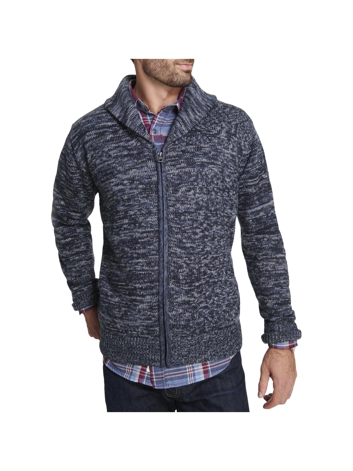 Weatherproof Mens Marled Cardigan Sweater - Walmart.com
