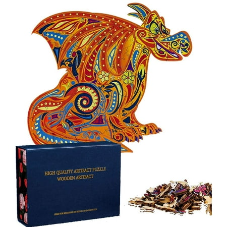 Unique Shaped Wooden Jigsaw Puzzles - Cartoons Charizard - Wooden ...