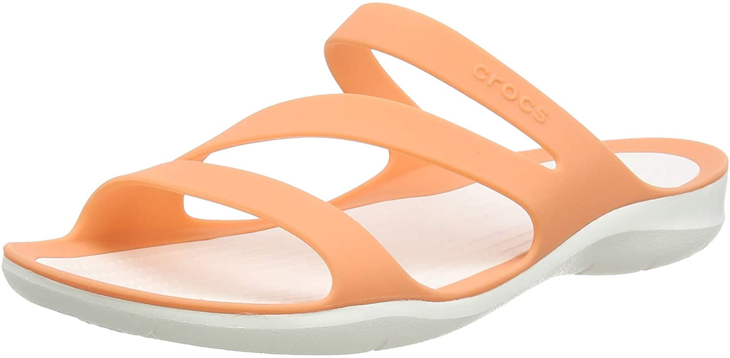Crocs Women's Swiftwater Sandal Slide, grapefruit/White, 7 M US ...