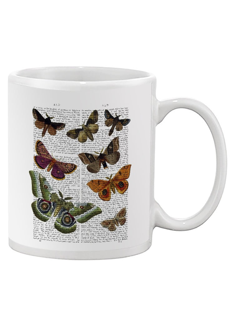 Paper Moths Mug - Fab Funky Designs, - Walmart.com