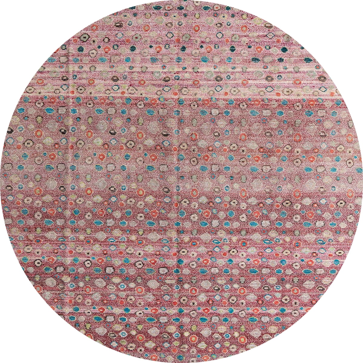 Ahgly Company Indoor Round Abstract DaisPink Abstract Area Rugs, 8 ...