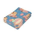 2-Piece Polyester cotton Towel Set Absorbent Capybara Balloon Car Hand ...