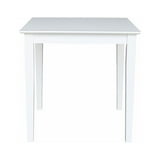Solid Wood 30 inch Square Dining Table in White - Walmart.com