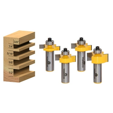 4 Bit Slot Cutter Router Bit Set - 1/4" Shank - Yonico 14481q - Walmart.com