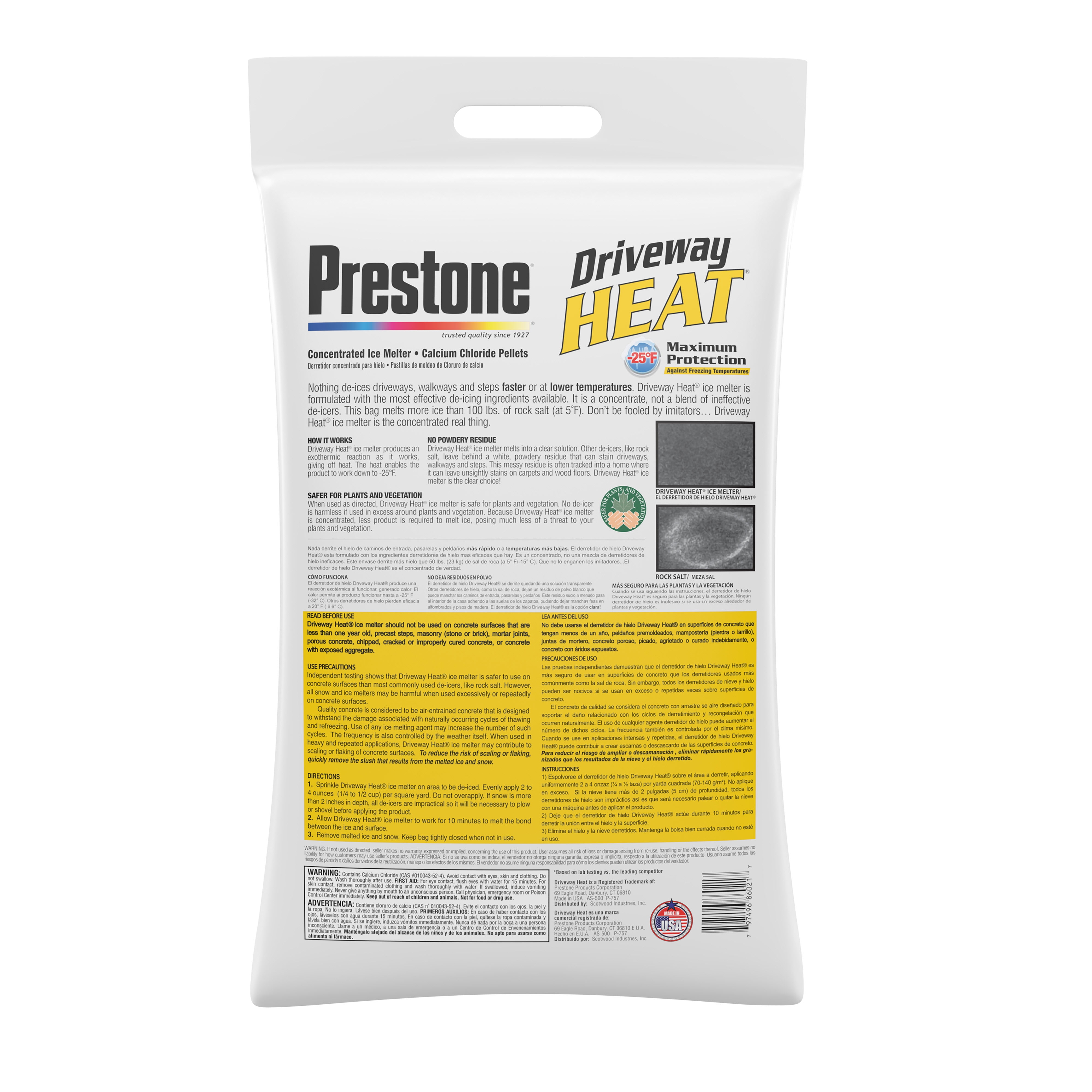 Buy Prestone Driveway Heat Fast Acting Calcium Chloride Ice Melt, 20lb ...