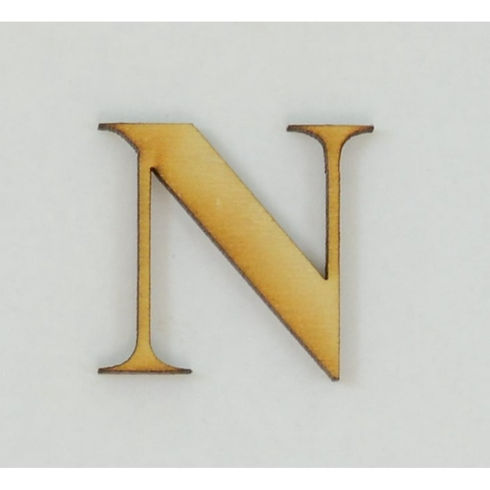 1 Pc, 5 Inch X 1/4 Inch Thick Times New Roman Bold Wood Letters N Great ...
