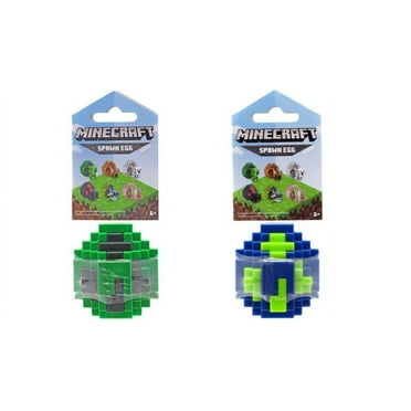 Bundle of 2 - Minecraft Spawn Egg Mini Figure |Brown Rabbit + Blue ...
