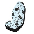 Black Cat Butterfly Pattern Car Seat Covers Front Seats Universal Fit ...