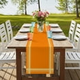 Burnt Orange Burlap Cotton Table Runner 13x60 Inches Long, Retro ...