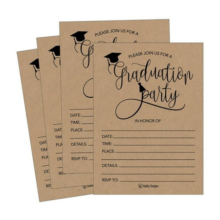 Kraft Elegance Graduation Invitations 2024 - Celebrate your high school ...