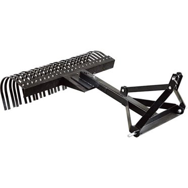 Field Tuff 60in Pine Straw Rake w/ Coil Spring Tines & 3 Point Hitch ...