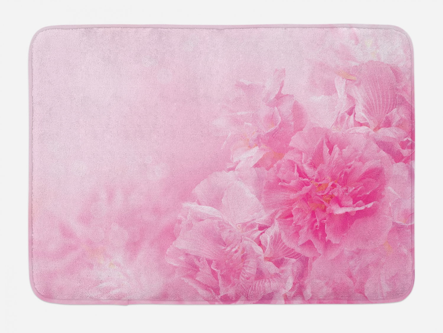 Light Pink Bath Mat, Spring Flowers Close Up View Florets Bouquet ...