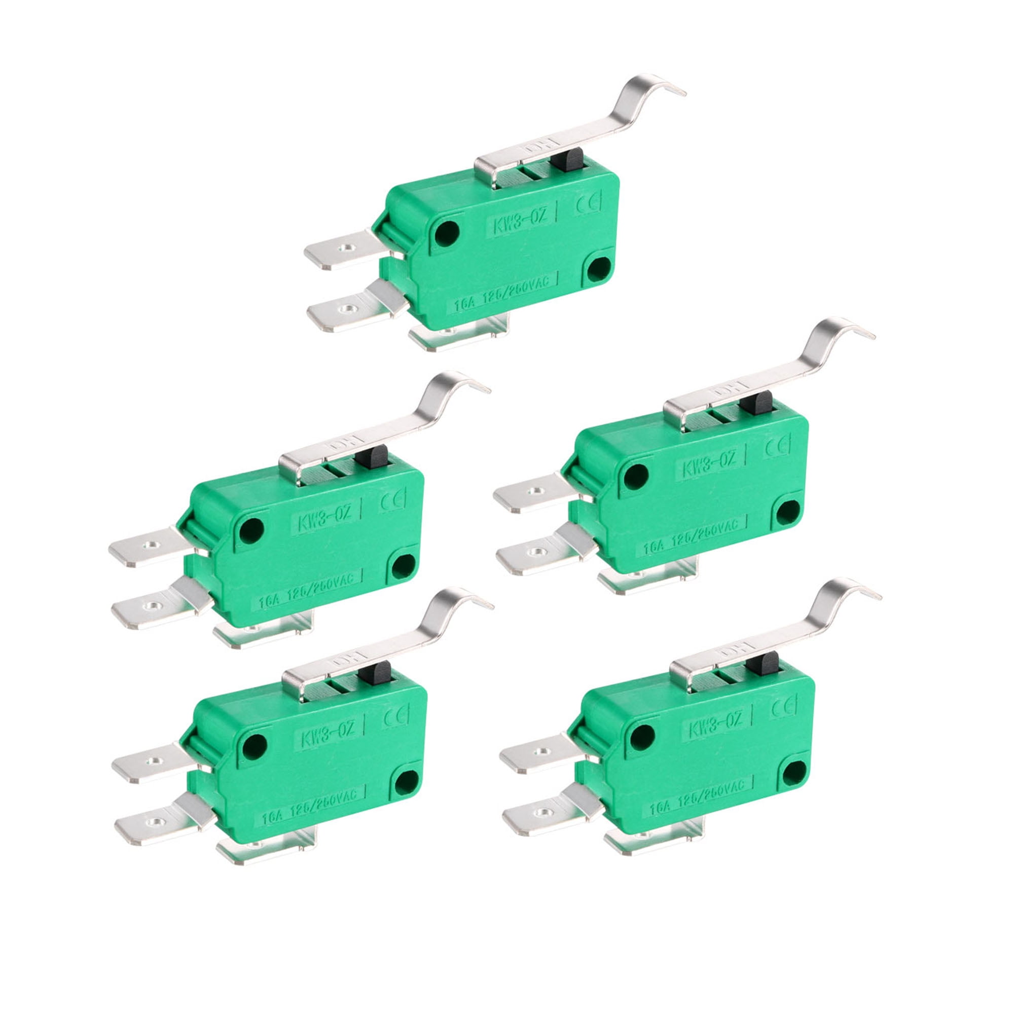 5PCS KW3-OZ-4 16A 125/250VAC Simulated R Lever Micro Limit Switches ...