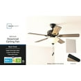 Mainstays 44" Black Indoor Ceiling Fan with Light, 5 Blades, Pull ...