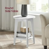 Round End Table Farmhouse Small Side Table Living Room Corner Table ...