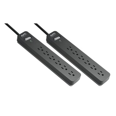 APC 6-Outlet Surge Protector 1080 Joules, SurgeArrest Essential (PE66W ...