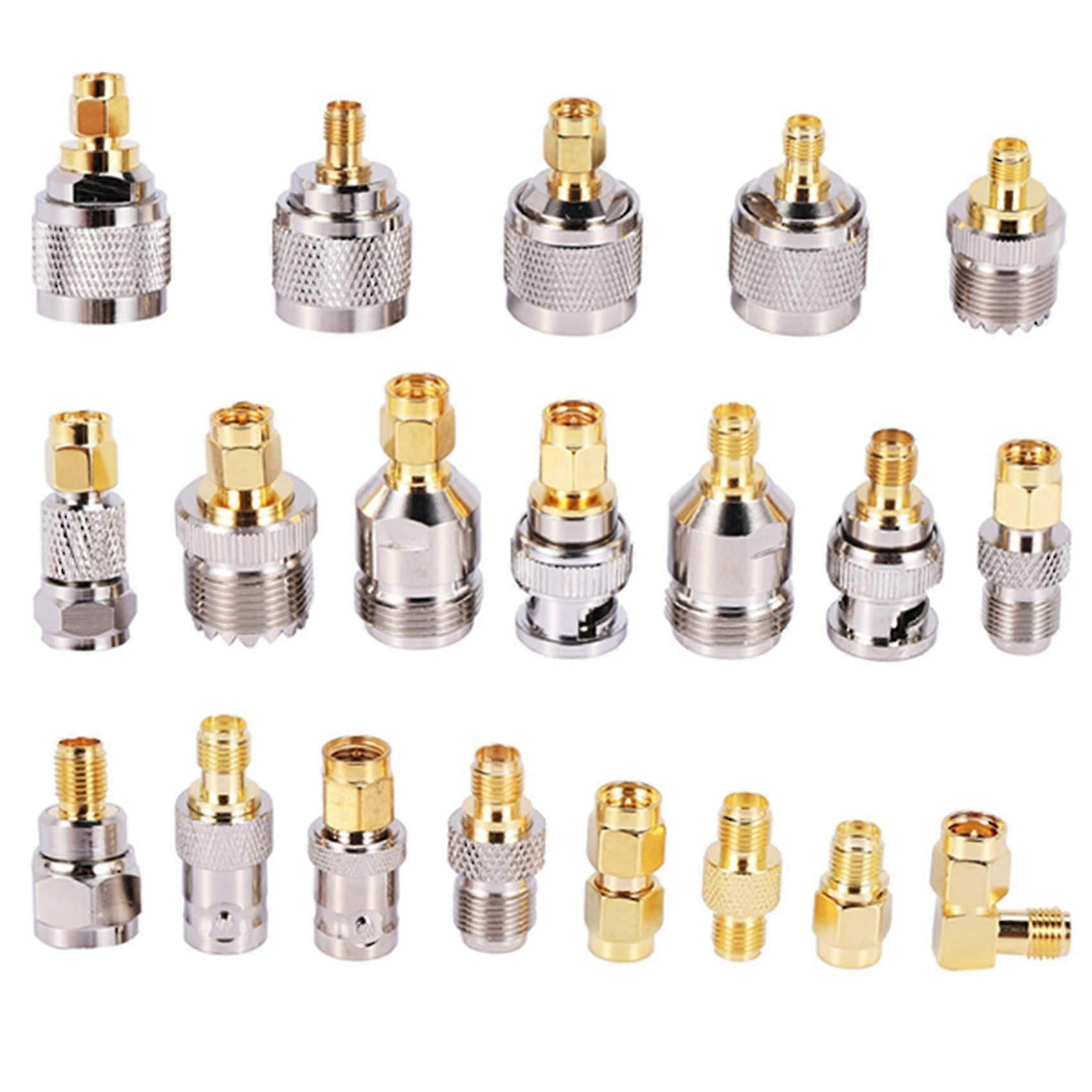 Kits de conectores SMA a SMA BNC NF UHF, adaptador RF tipo 20, SMA ...
