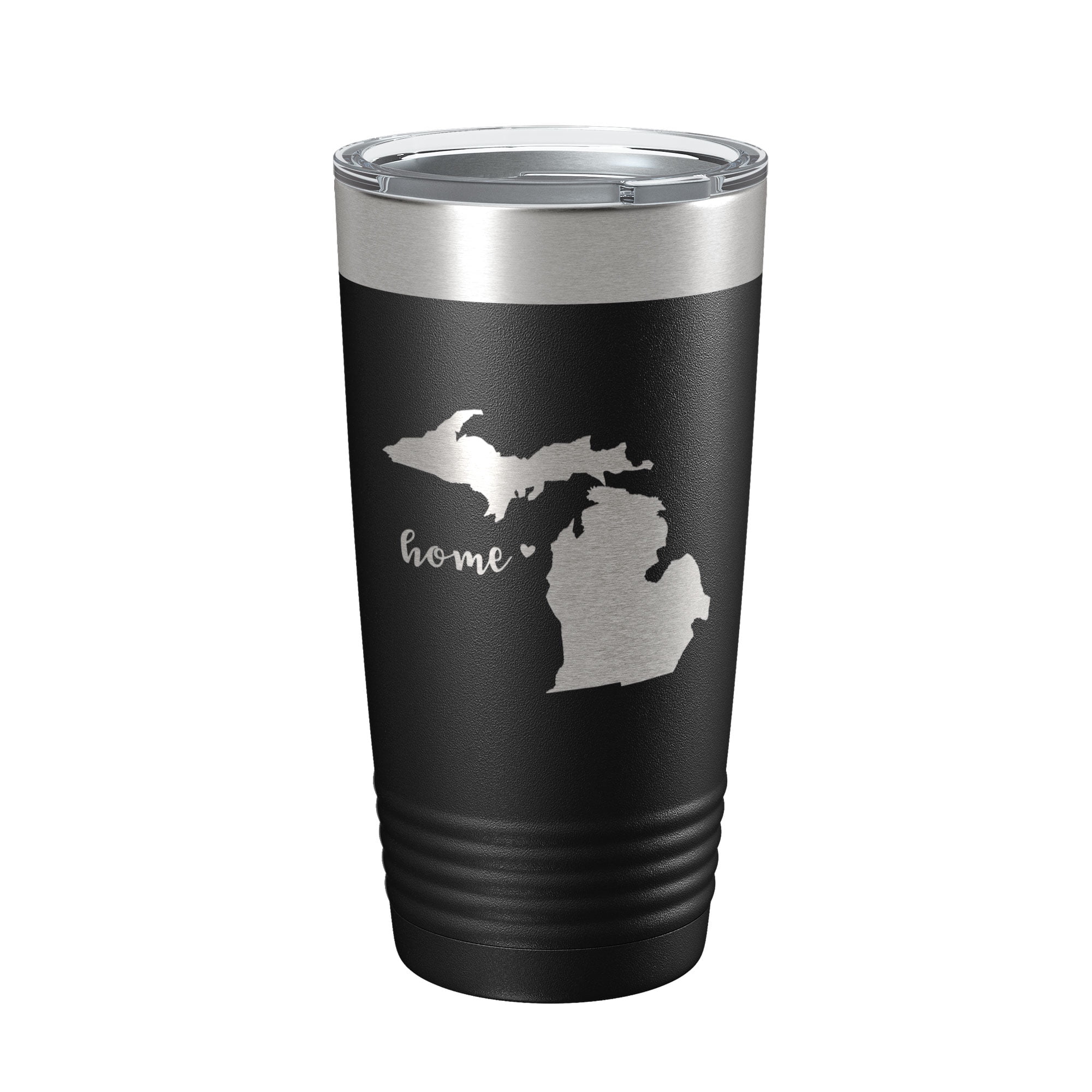 Michigan Tumbler Home State Travel Mug Insulated Laser Engraved Map ...