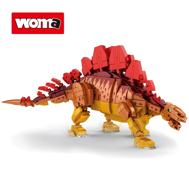 DIY Assembly Bricks Stegosaurus Dinosaur Building Kit with Building ...