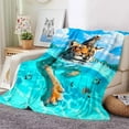 3D Tiger blanket Super Soft For Spring Autumn Modern Line Art Sherpa ...