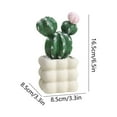 Artificial Potted Cactus Decor - 6.5x3.35x3.35in Fake Fat Plant in ...