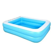 Giant Inflatable Kiddie Pool - Family and Kids Inflatable Rectangular Pool - 10 Feet Long (120 ...