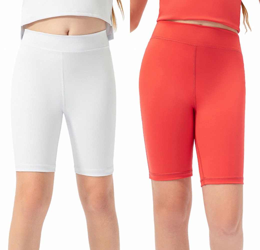 SILVERCELL 2 Pack Little Girls Summer Compression Leggings 1/2 Pants ...