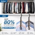 ACSTEP Space Saving Hangers 10 Pack, 5-Hole Magic Hangers Closet ...
