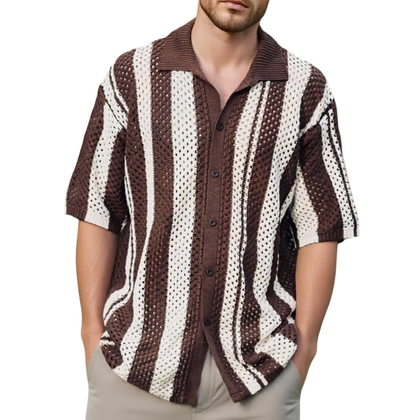 Click here for Chaochao Summer Mens Beach Casual Short Sleeve Shi... prices