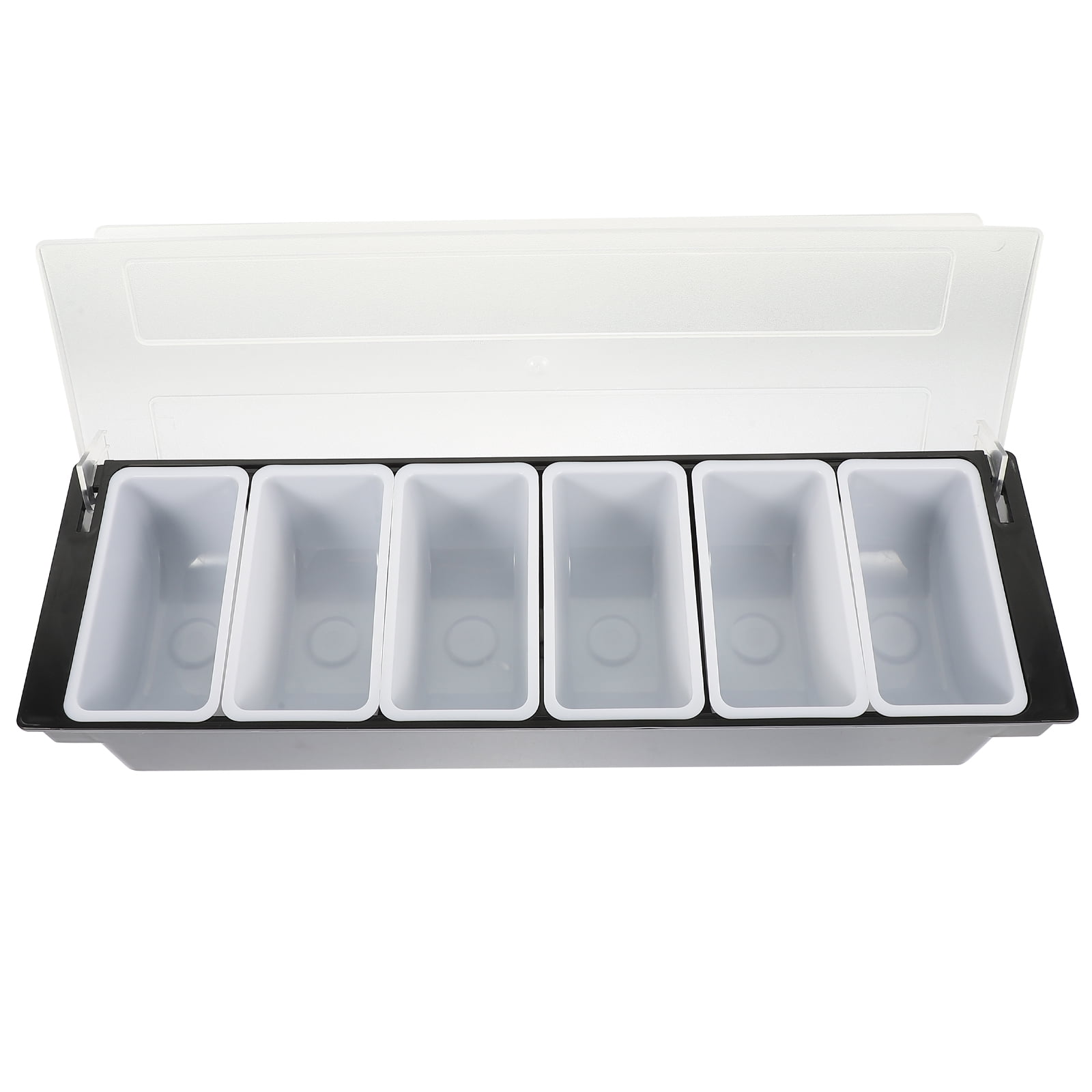Etereauty Condiment Serving Tray Divided Box Party Chilled Ice Snack ...