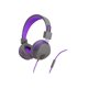 JLab Audio Neon On Ear Headphones with Universal Mic - Gray / Purple ...
