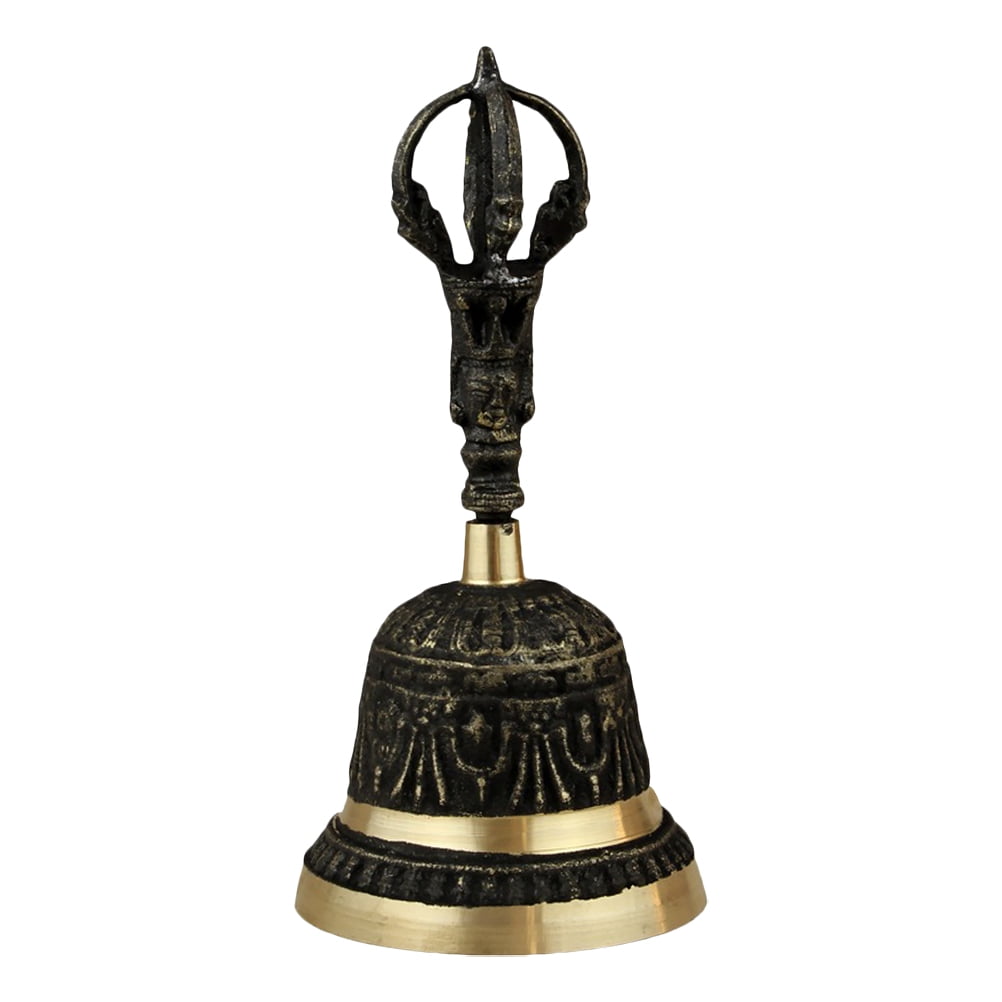 Homemaxs Handle Hand Bell Metal Decorative Bell Tabletop Copper ...