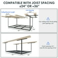 FLEXIMOUNTS Heavy Duty Adjustable Overhead Garage Storage Ceiling Rack ...