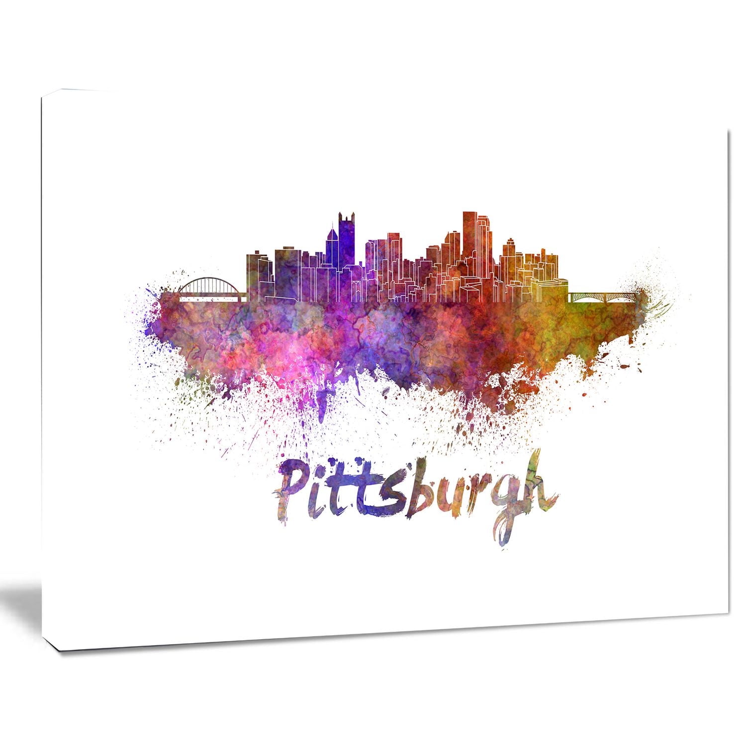 Click here for Designart Design Art Pittsburgh Skyline Canvas Pri... prices