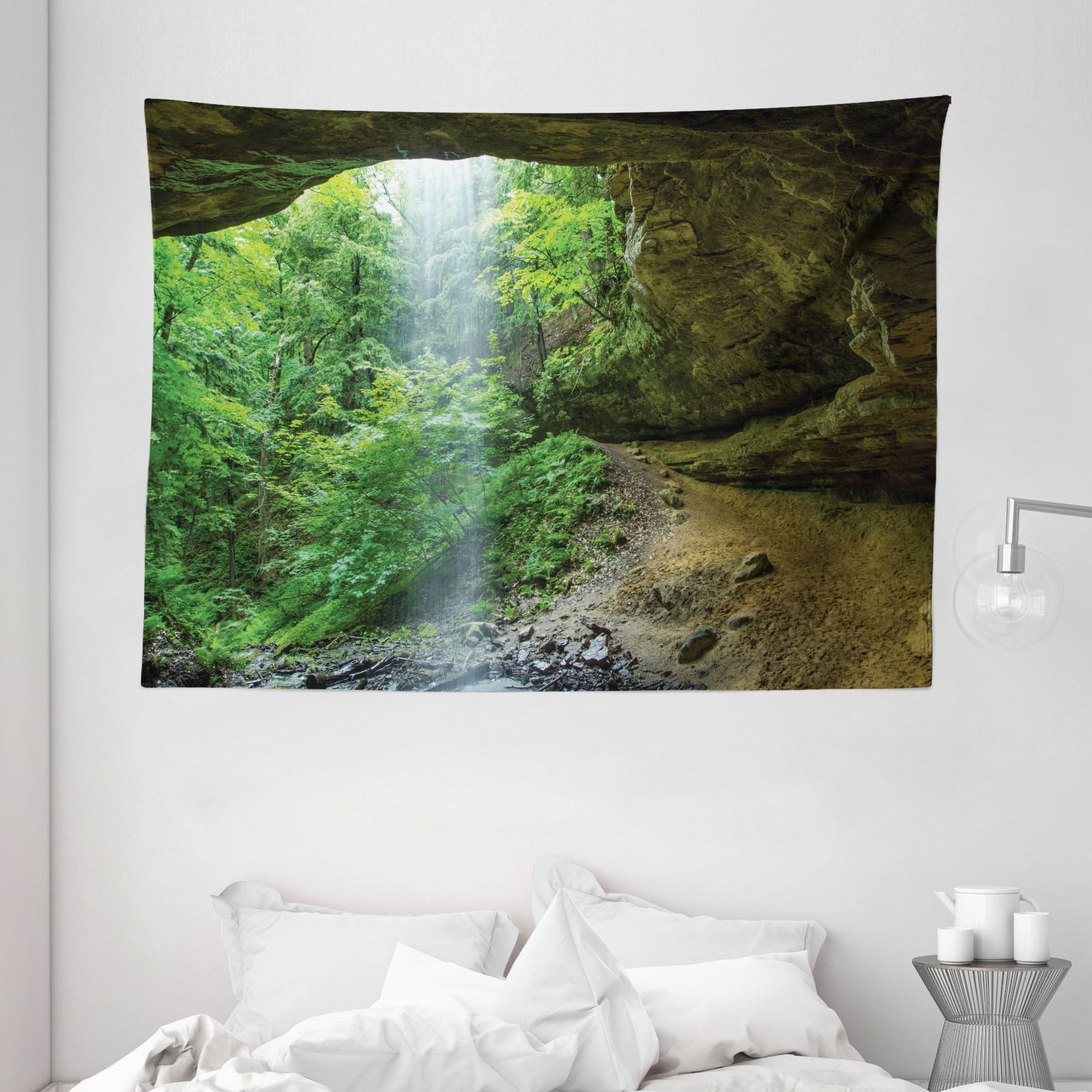Nature Tapestry, Canyon Michigan Caves Memorial Falls in the Forest Eco ...