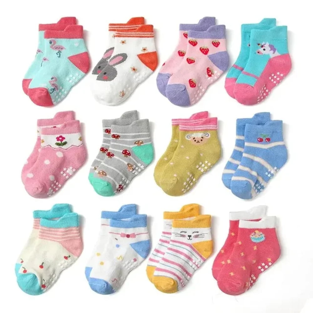 Click here for Lngoor 12 Pairs Non Slip Toddler Socks With Grip F... prices