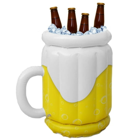 Inflatable Beer Mug Cooler Inflatable Beer Ice Bucket Thickened PVC ...